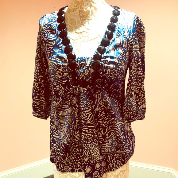 ECI | Tops | Eci Silk Stone Blouse | Poshmark